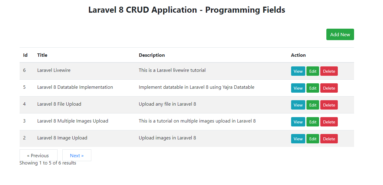 Laravel 8 Crud Application Tutorial For Beginners Programming Fields